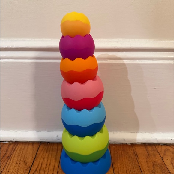 Fat Brain Toys | Toys | Vibrant Rainbow Stacking Toy By Fat Brain Toys ...
